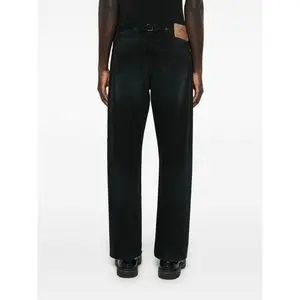 Prada Logo Plaque Straight-leg Jeans - Black