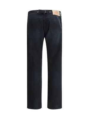Prada Logo Plaque Straight-leg Jeans