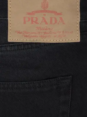 Prada Logo Plaque Straight-leg Jeans