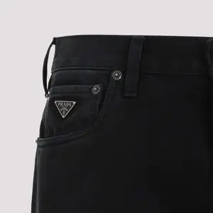 Prada Logo Plaque Straight-leg Jeans