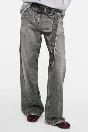 Acne Studios Belted Wide-leg Jeans