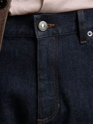 Zegna Dark Wash Straight Leg Jeans - Black