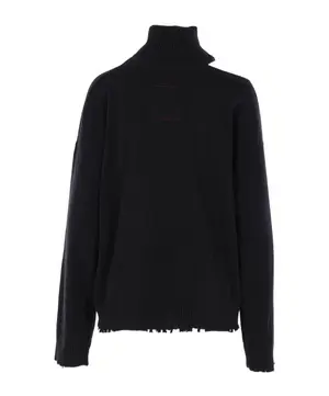 UMA WANG Uma Wang Turtleneck Sweater With Cut-Out Detail Black