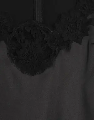 Dolce & Gabbana Long Sleeve Top With Lace Details