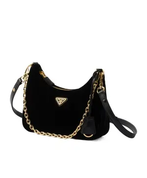 Prada Re-edition Velvet Shoulder Bag