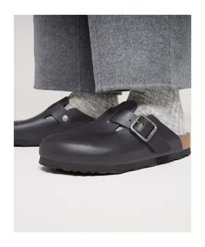 BIRKENSTOCK Buckled Clogs - Black