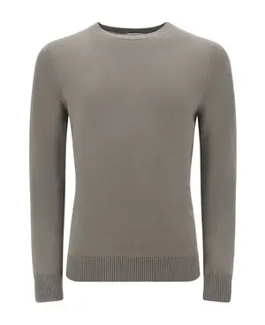 Malo Ribbed-trim Cotton Jumper - Gray