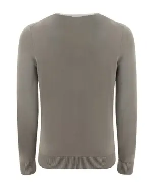 Malo Ribbed-trim Cotton Jumper - Gray