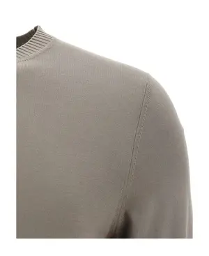 Malo Ribbed-trim Cotton Jumper - Gray