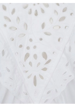 Chloé Broderie Anglaise High Neck Blouse
