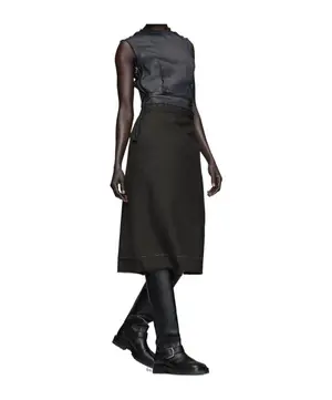 MAISON MARGIELA Sleeveless Midi Dress With Deconstructed Bodice