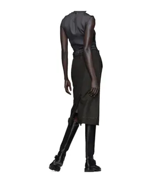 MAISON MARGIELA Sleeveless Midi Dress With Deconstructed Bodice