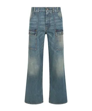 Miu Miu Logo-patch Denim Jeans