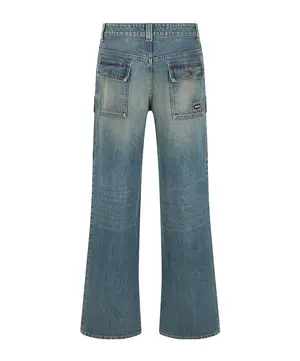 Miu Miu Logo-patch Denim Jeans