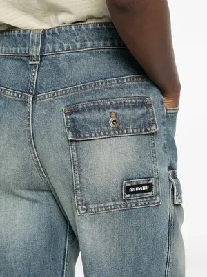 Miu Miu Logo-patch Denim Jeans