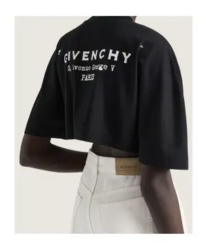 Givenchy Logo Printed Cropped T-shirt