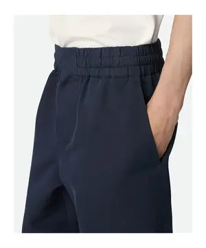 Bottega Veneta Silk And Cotton Twill Elasticated Straight Leg Trousers