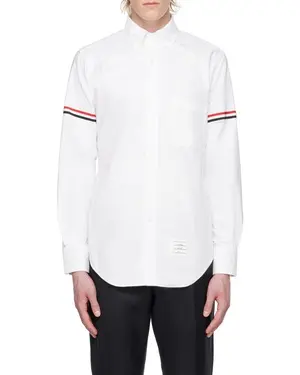 Thom Browne Stripe Detailed Long-sleeved Shirt