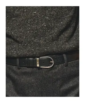 Montblanc Horseshoe Buckle Reversible Leather Belt - Black/black
