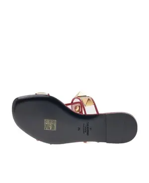 Valentino Garavani Studded Flat Sandals - Multicolor