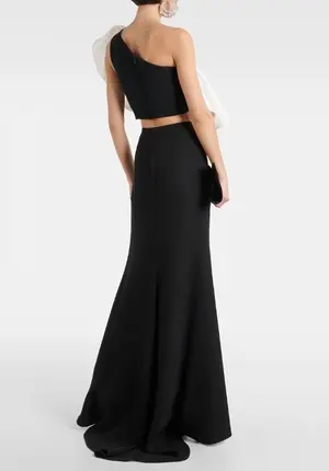 Carolina Herrera One-shoulder Ruffled Silk Top