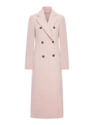 Sportmax Double-breasted Long Coat - Pink