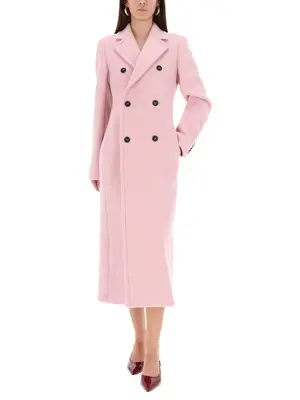 Sportmax Double-breasted Long Coat - Pink