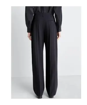 LEMAIRE Soft Tailored Pleated Trousers - Onyx