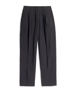 LEMAIRE Soft Tailored Pleated Trousers - Onyx
