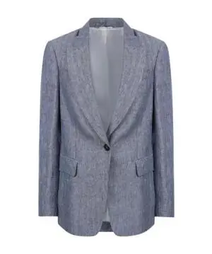 Brunello Cucinelli Single-breasted Tailored Blazer - Gray