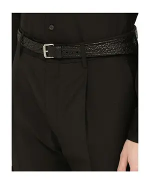 Prada Textured Calf-leather Belt