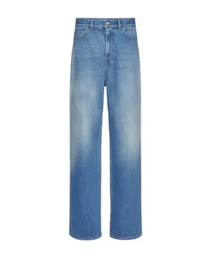 Valentino Garavani Archive 1985 Print Washed Denim Jeans