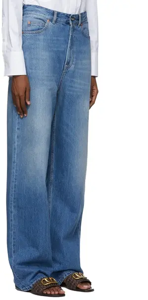 Valentino Garavani Archive 1985 Print Washed Denim Jeans