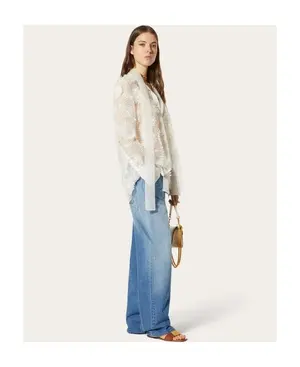 Valentino Garavani Archive 1985 Print Washed Denim Jeans