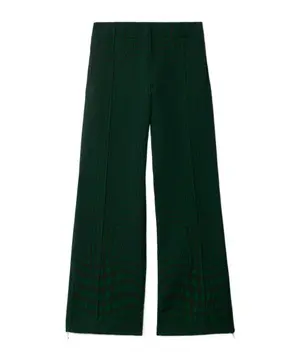 Burberry Houndstooth Pattern Wide-leg Trousers