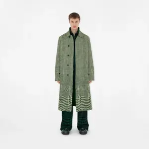Burberry Houndstooth Pattern Wide-leg Trousers
