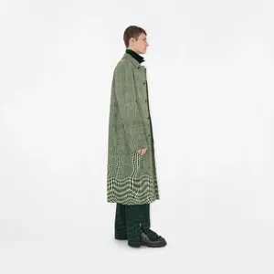 Burberry Houndstooth Pattern Wide-leg Trousers