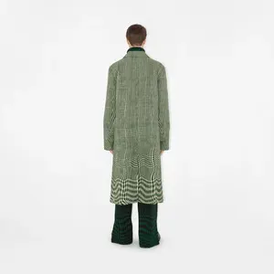 Burberry Houndstooth Pattern Wide-leg Trousers
