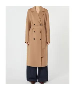 Max Mara Long Double-breasted Belted Coat