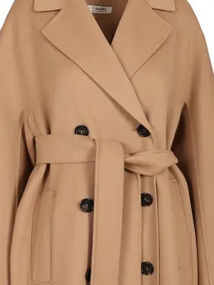 Max Mara Long Double-breasted Belted Coat