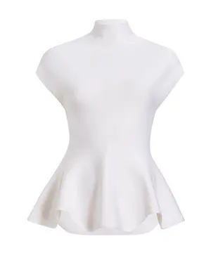 Khaite Andra Knitted Top - White