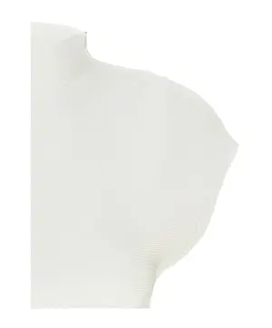 Khaite Andra Knitted Top - White