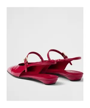 Prada Patent Leather Slingback Ballerinas
