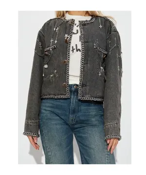 R13 Embellished Denim Jacket