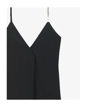Givenchy Sleeveless V-neck Top With Chain Detail