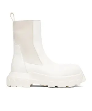 Rick Owens Tractor Sole Beatle Boots - Off-white