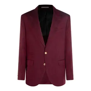 Brunello Cucinelli Red Single-breasted Suit - Brown