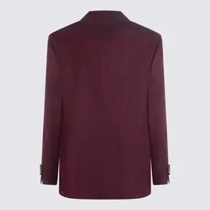 Brunello Cucinelli Red Single-breasted Suit - Brown