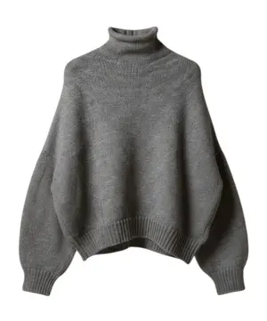 Khaite High Neck Knitted Sweater - Black
