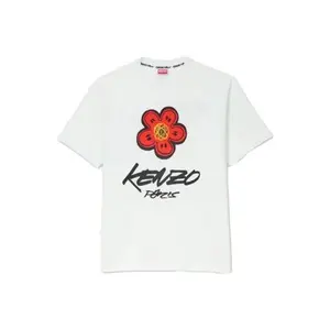 Kenzo Logo Printed Crewneck T-shirt - White
